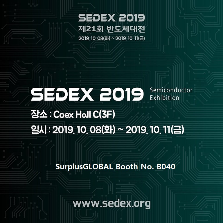 SEDEX 2019 (Oct 24-26, #B040, Hall C, COEX, Korea)