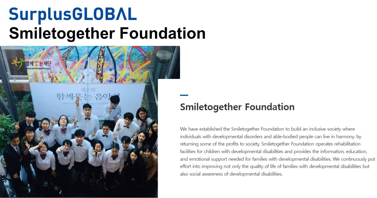 Smiletogether Foundation | Social Contribution | About us | SurplusGLOBAL